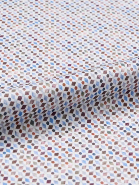 Organic Stretch Cotton Multi Color Micro Dot Diamond Print Shirts by ...