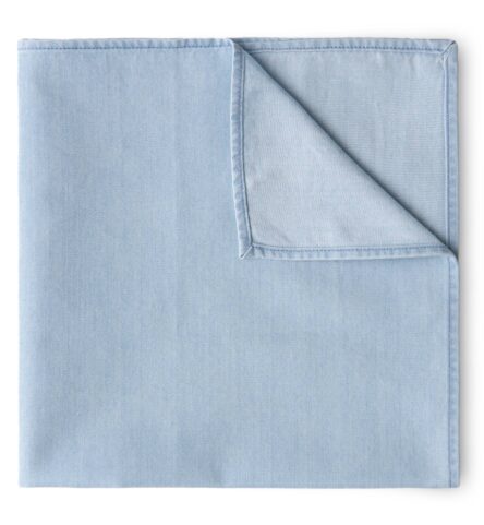 Navy Tipped Indigo Cashmere Pocket Square by Proper Cloth
