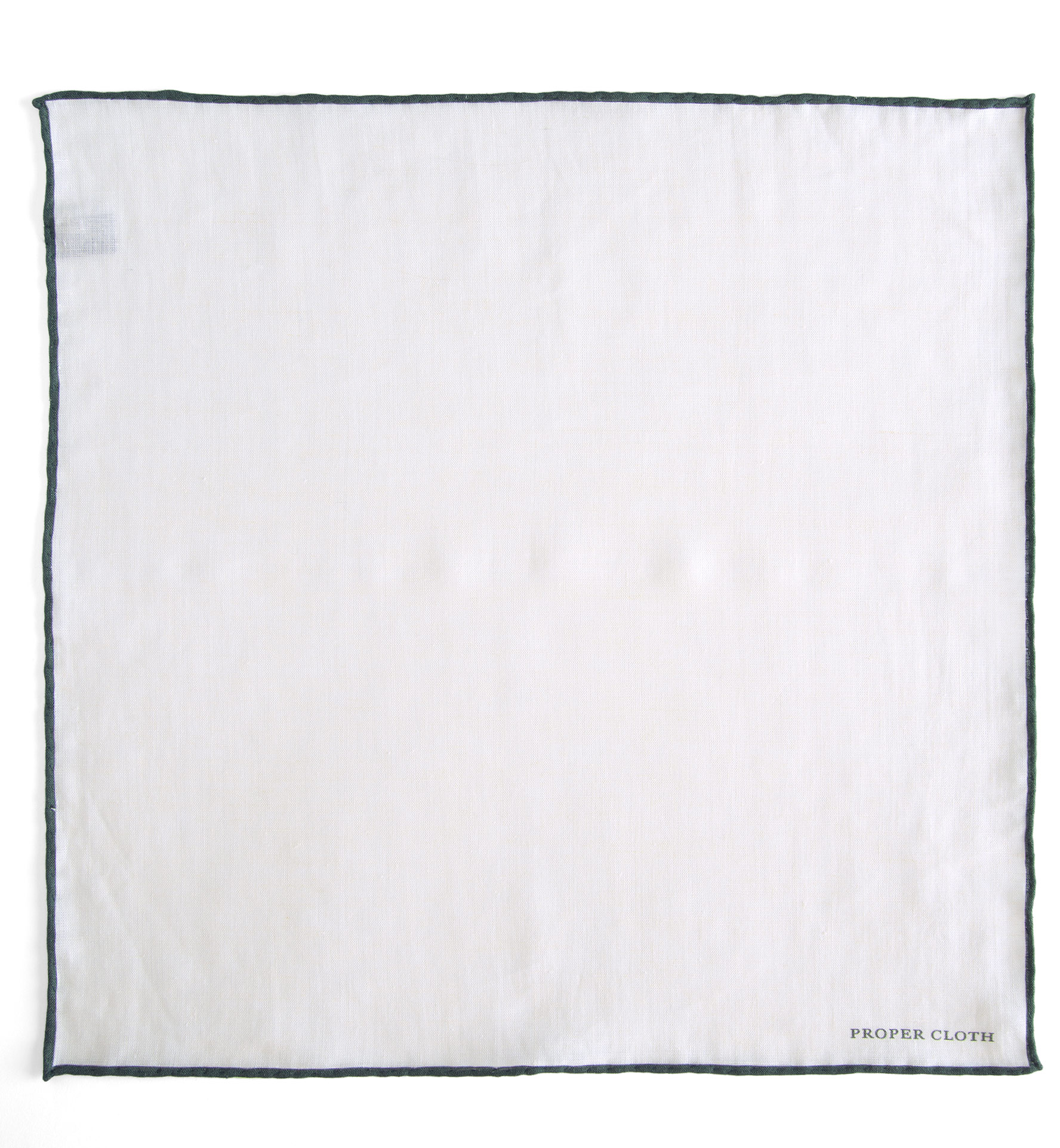 Natural Green Tipped Pocket Square by Proper Cloth