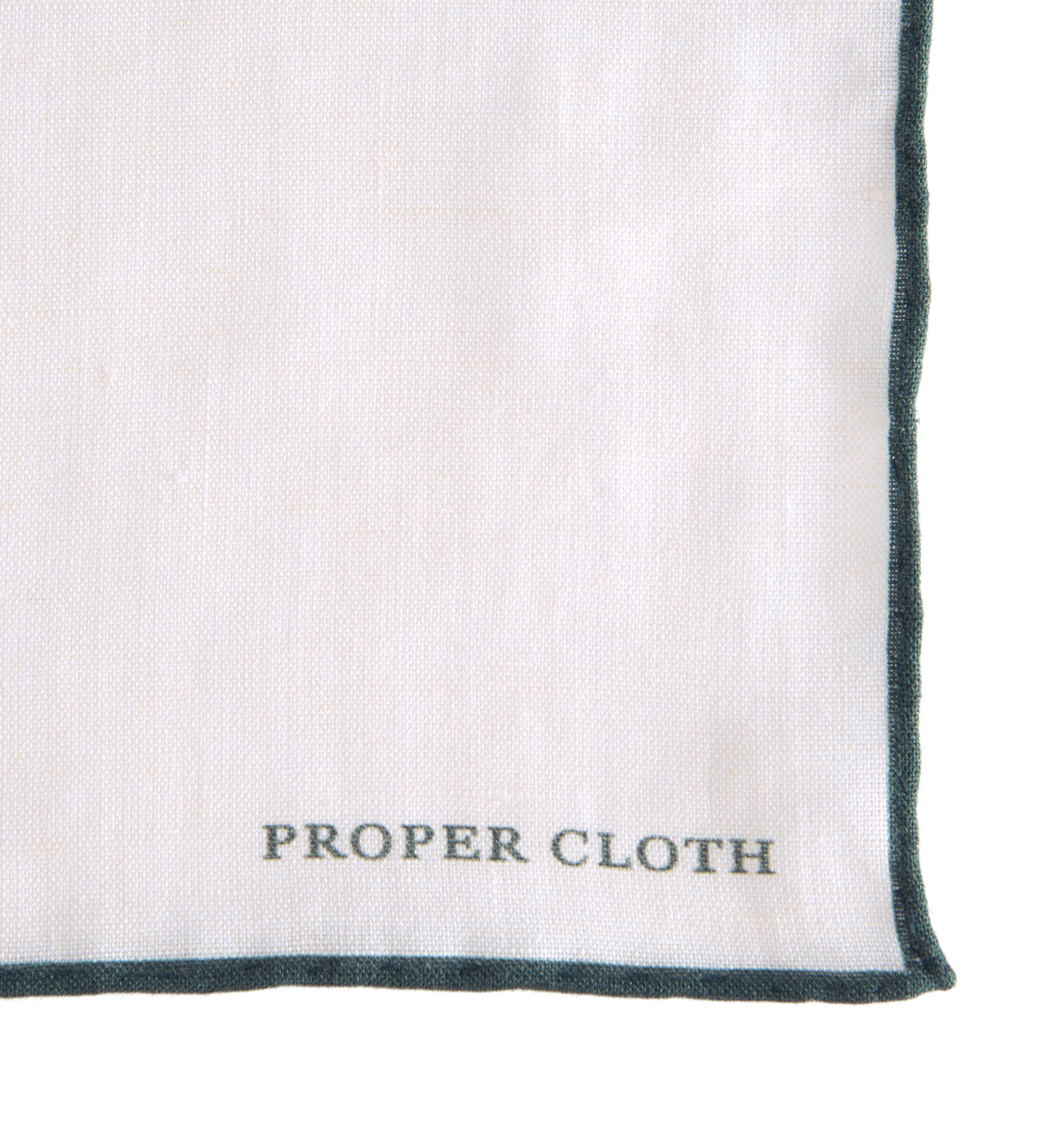 Natural Green Tipped Pocket Square by Proper Cloth