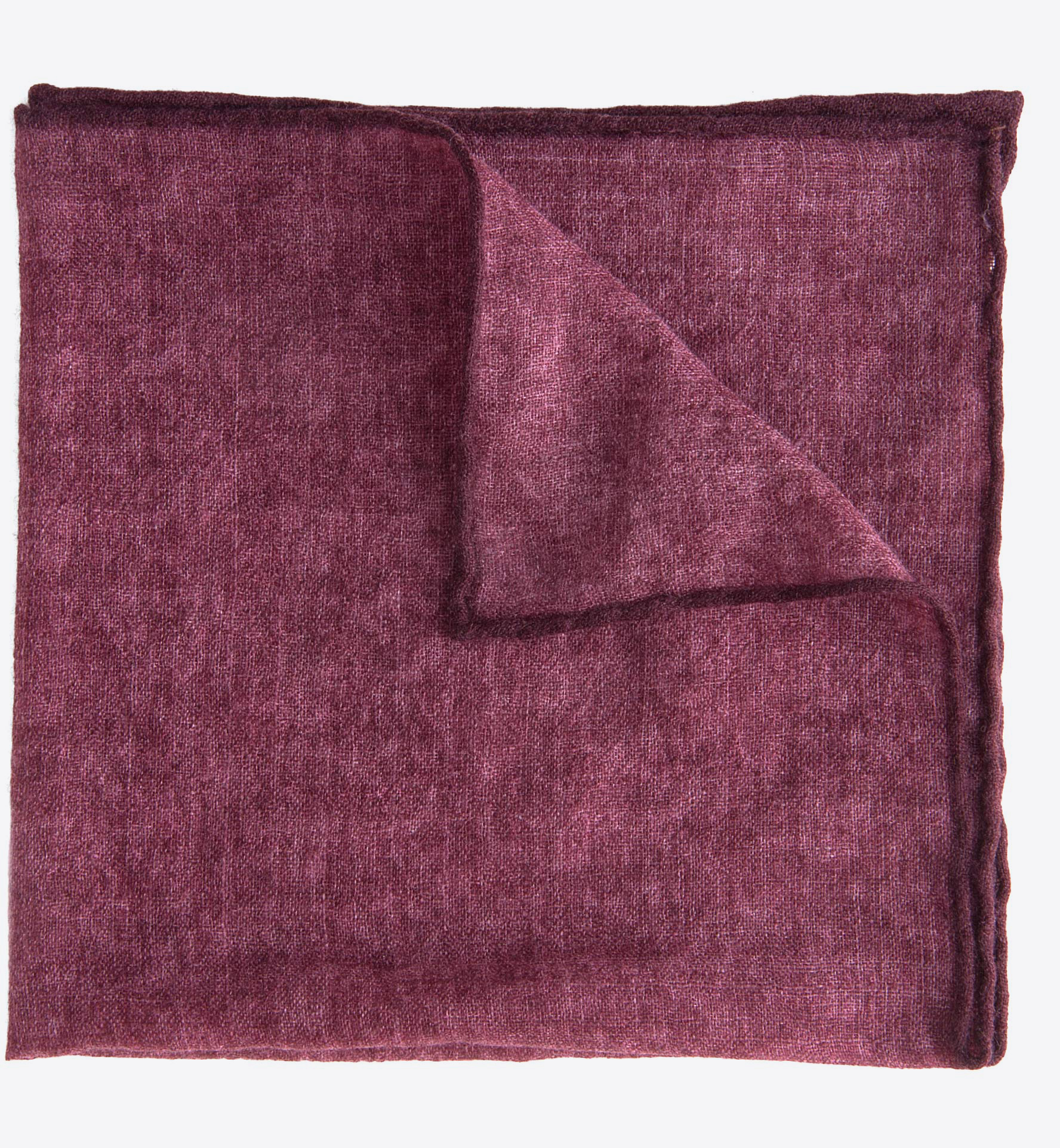 Burgundy Wool Pocket Square by Proper Cloth