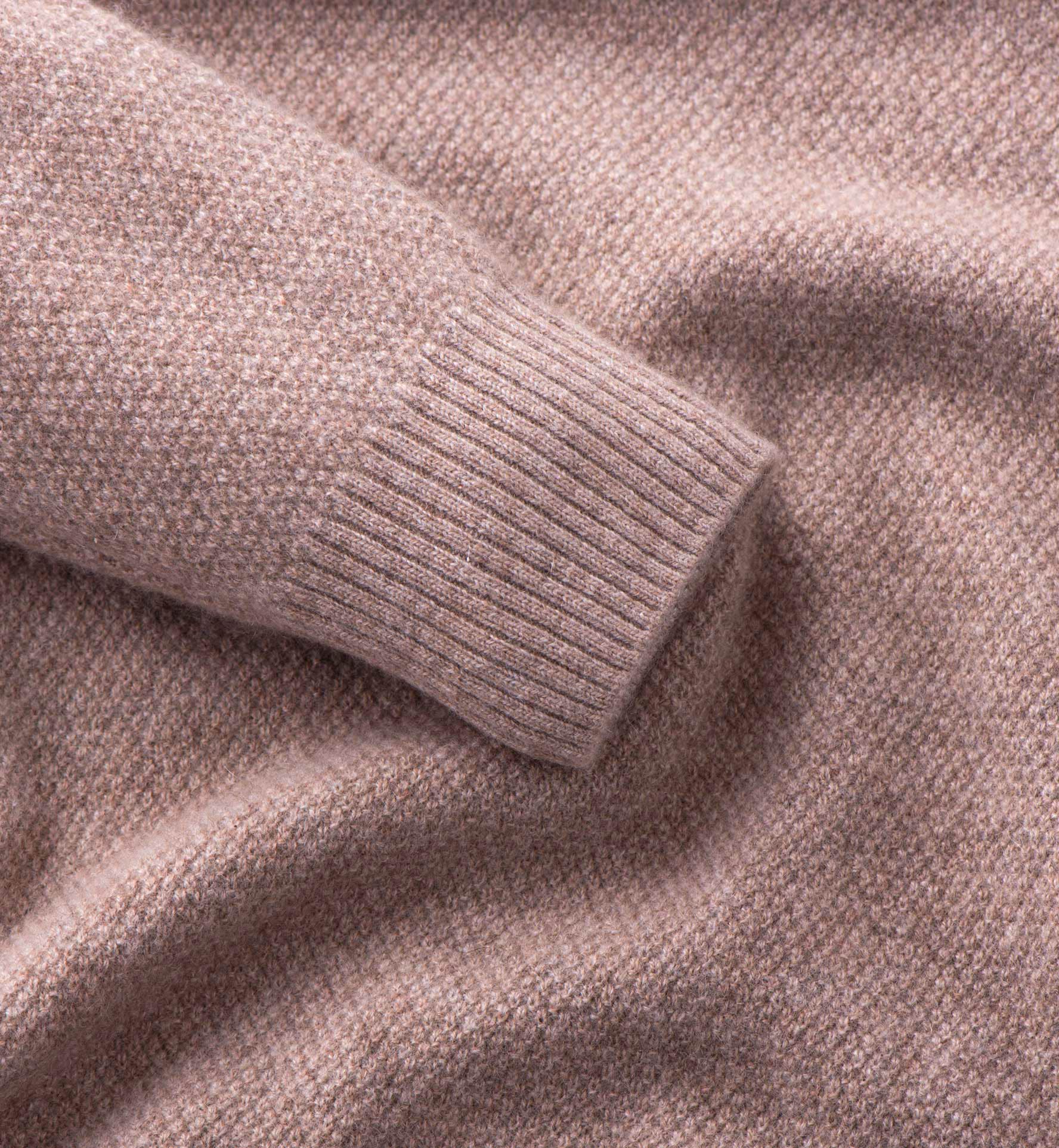 Camel Cobble Stitch Cashmere Sweater by Proper Cloth