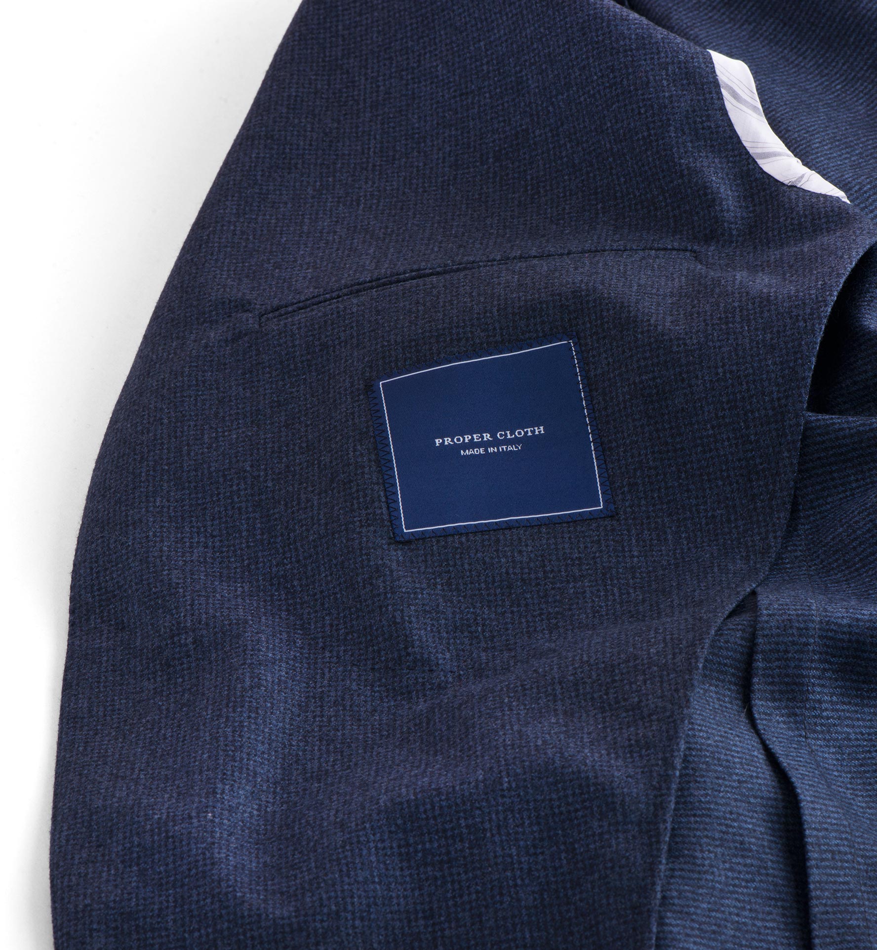 Blue Houndstooth Genova Jacket by Proper Cloth