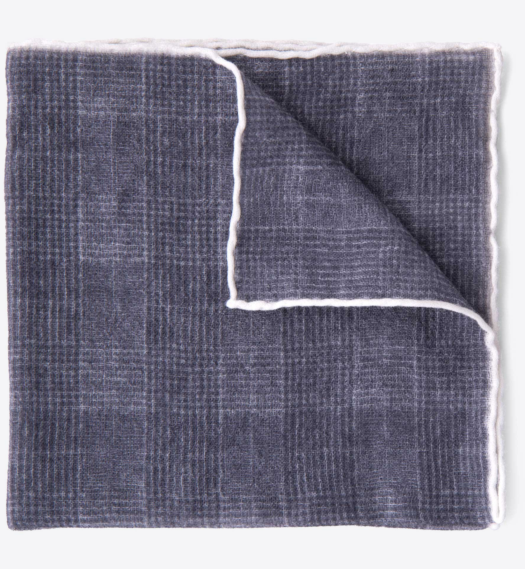 Grey Glen Plaid Wool Pocket Square by Proper Cloth