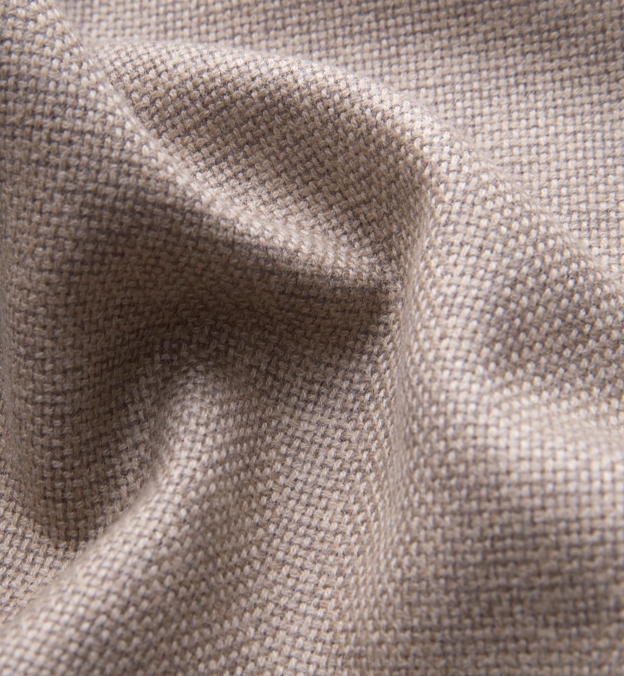 Hudson Beige Wool Cashmere Basketweave Jacket by Proper Cloth
