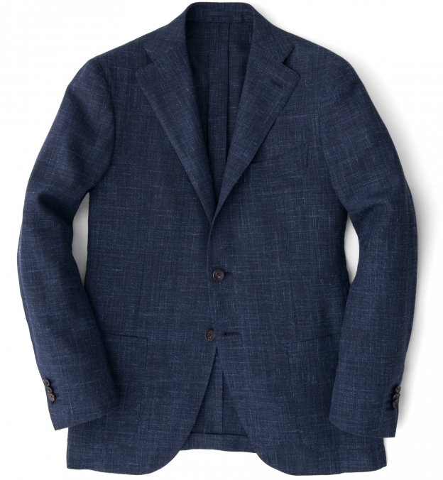 Hudson Navy Slub Weave Jacket by Proper Cloth