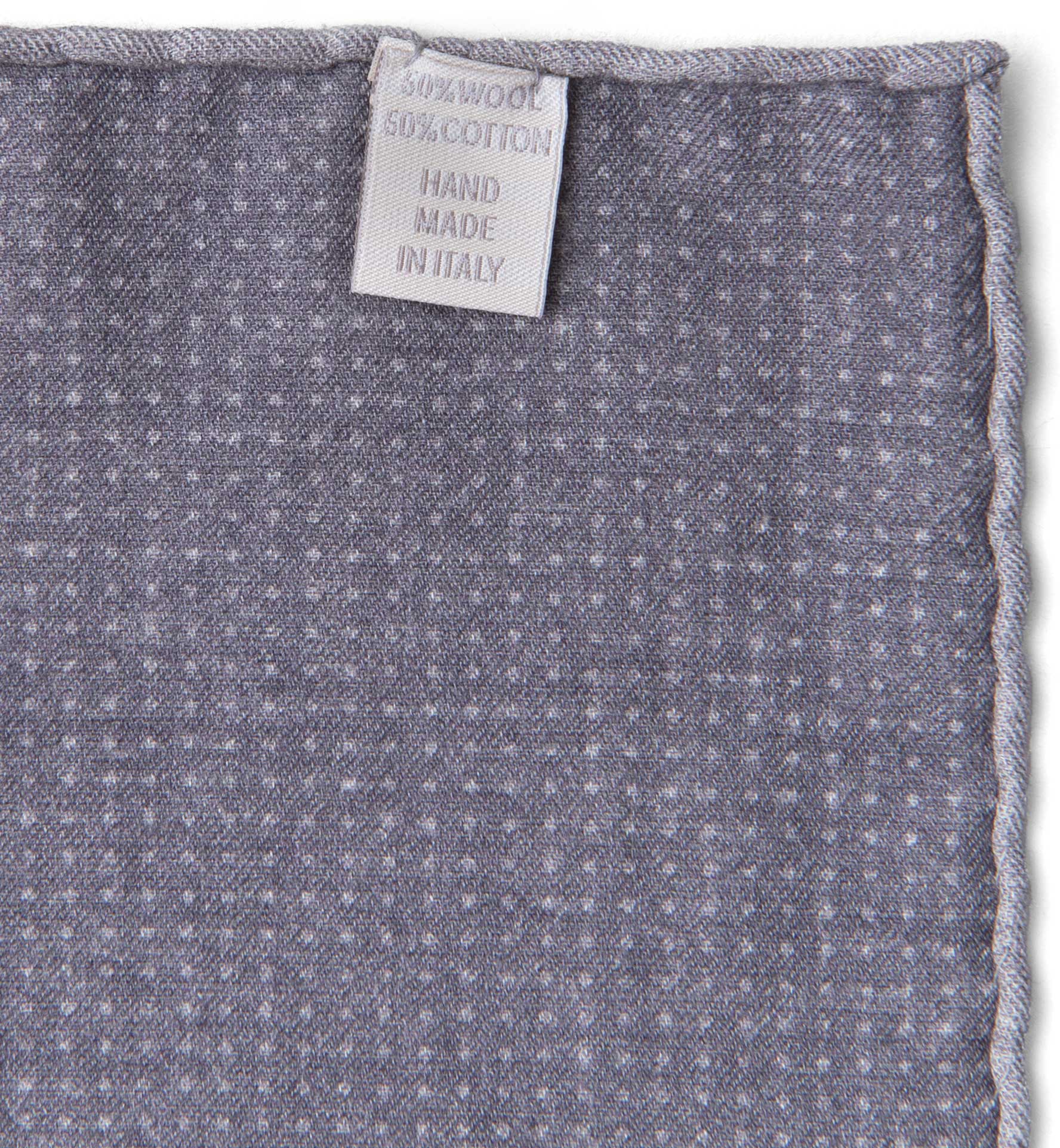 Grey Printed Cotton and Wool Square by Proper Cloth