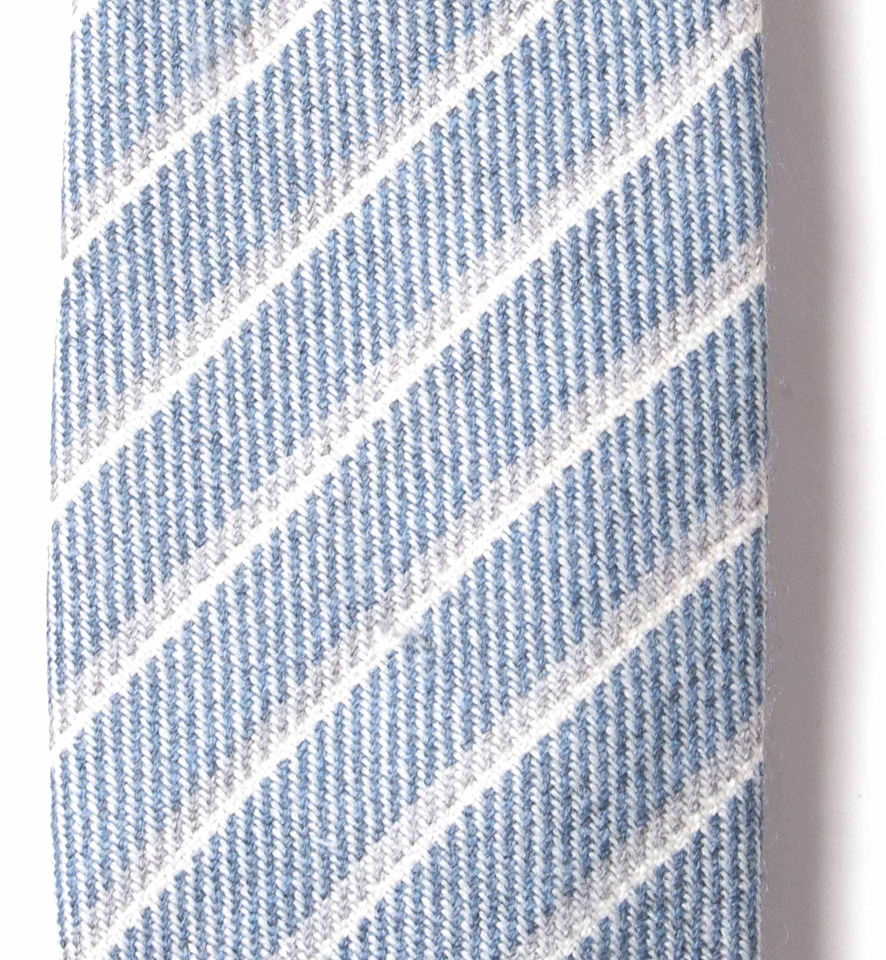 Genova Blue Wool Stripe Tie by Proper Cloth