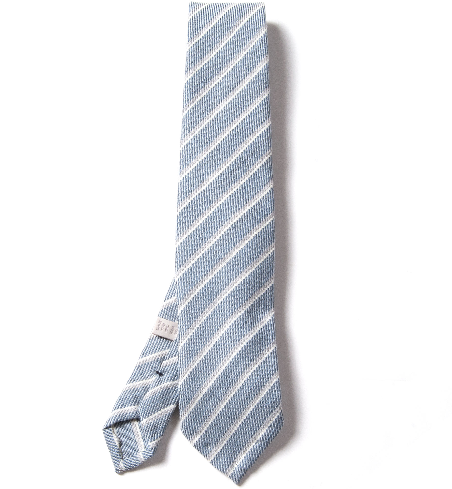Genova Blue Wool Stripe Tie by Proper Cloth
