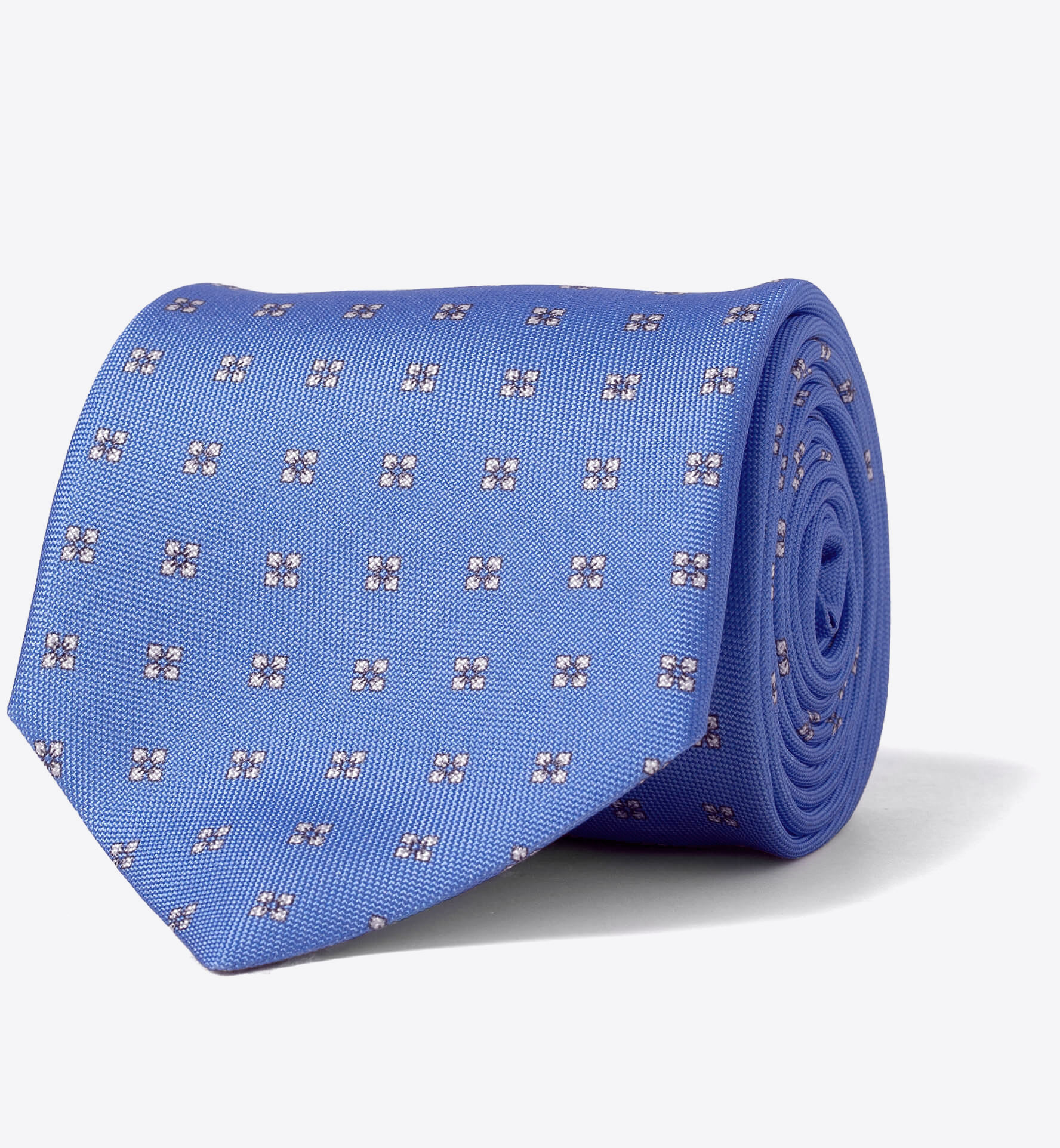 Light Blue Printed Silk Tie by Proper Cloth