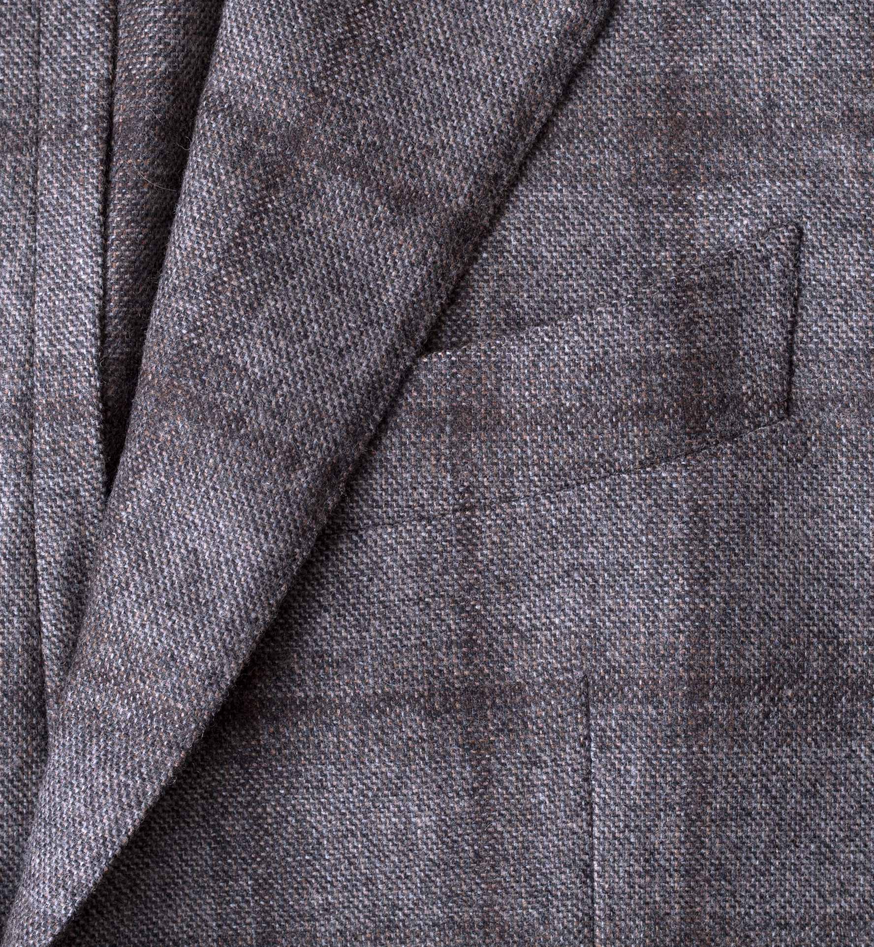 Hudson Grey Plaid Wool and Cashmere Flannel Jacket by Proper Cloth
