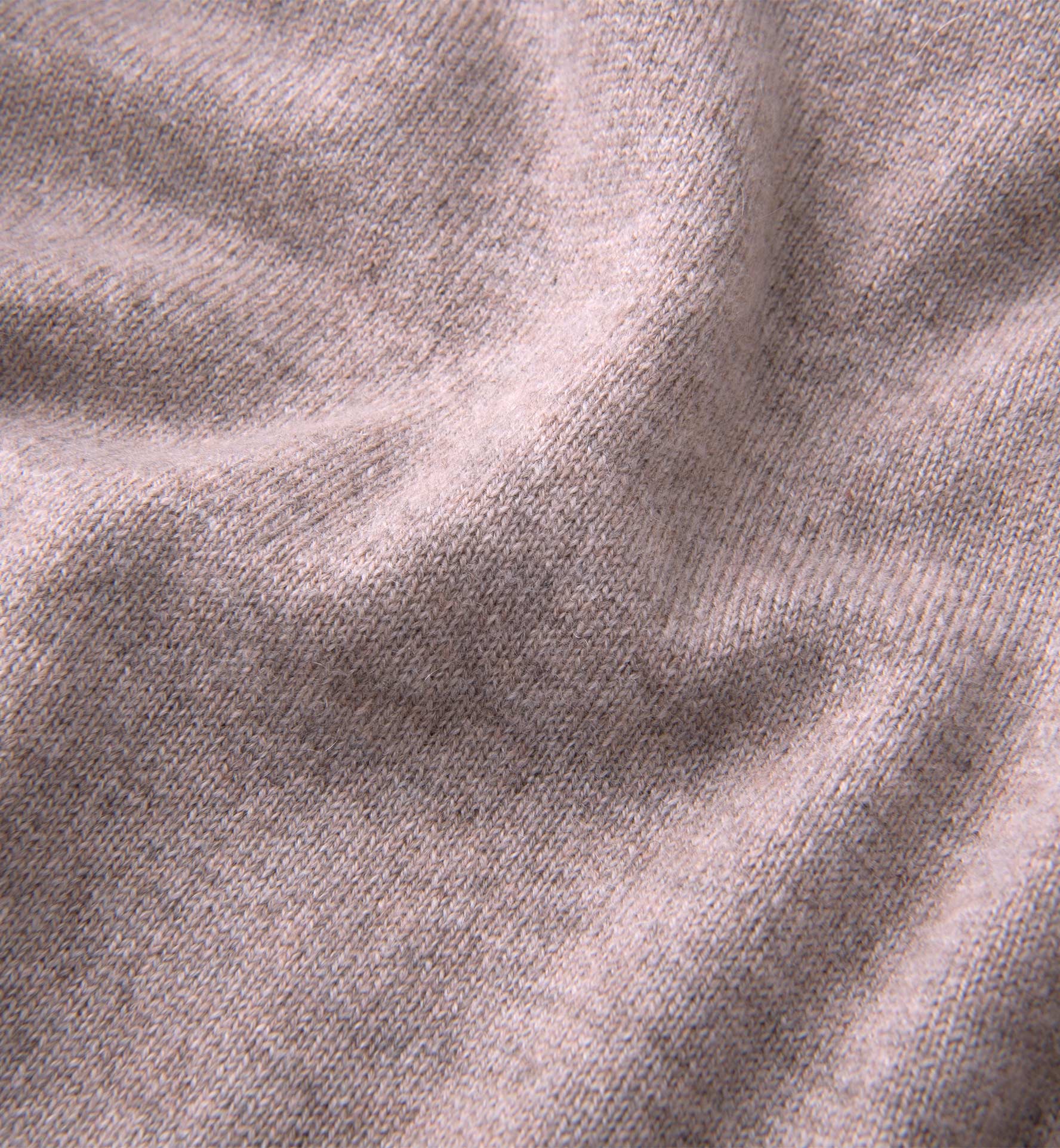 Beige Cashmere Crewneck Sweater by Proper Cloth