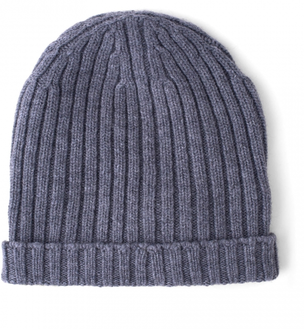 Grey Wool and Cashmere Italian Knit Hat by Proper Cloth