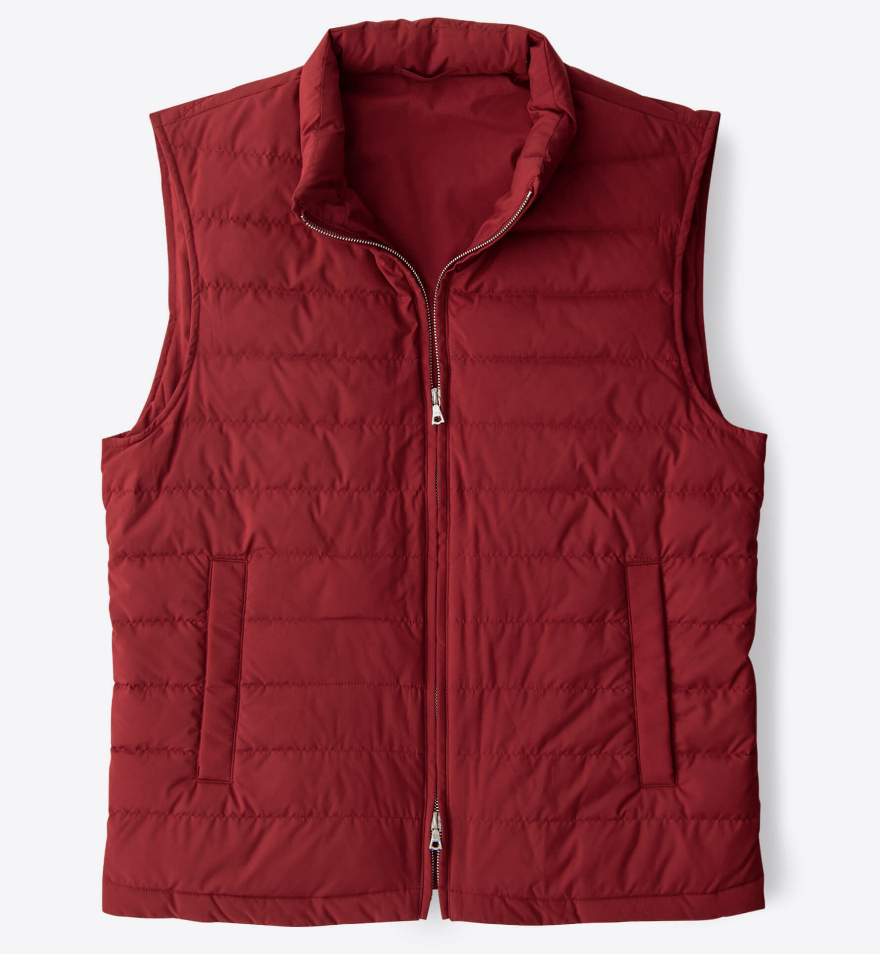 Brera Red Performance Zip Vest by Proper Cloth