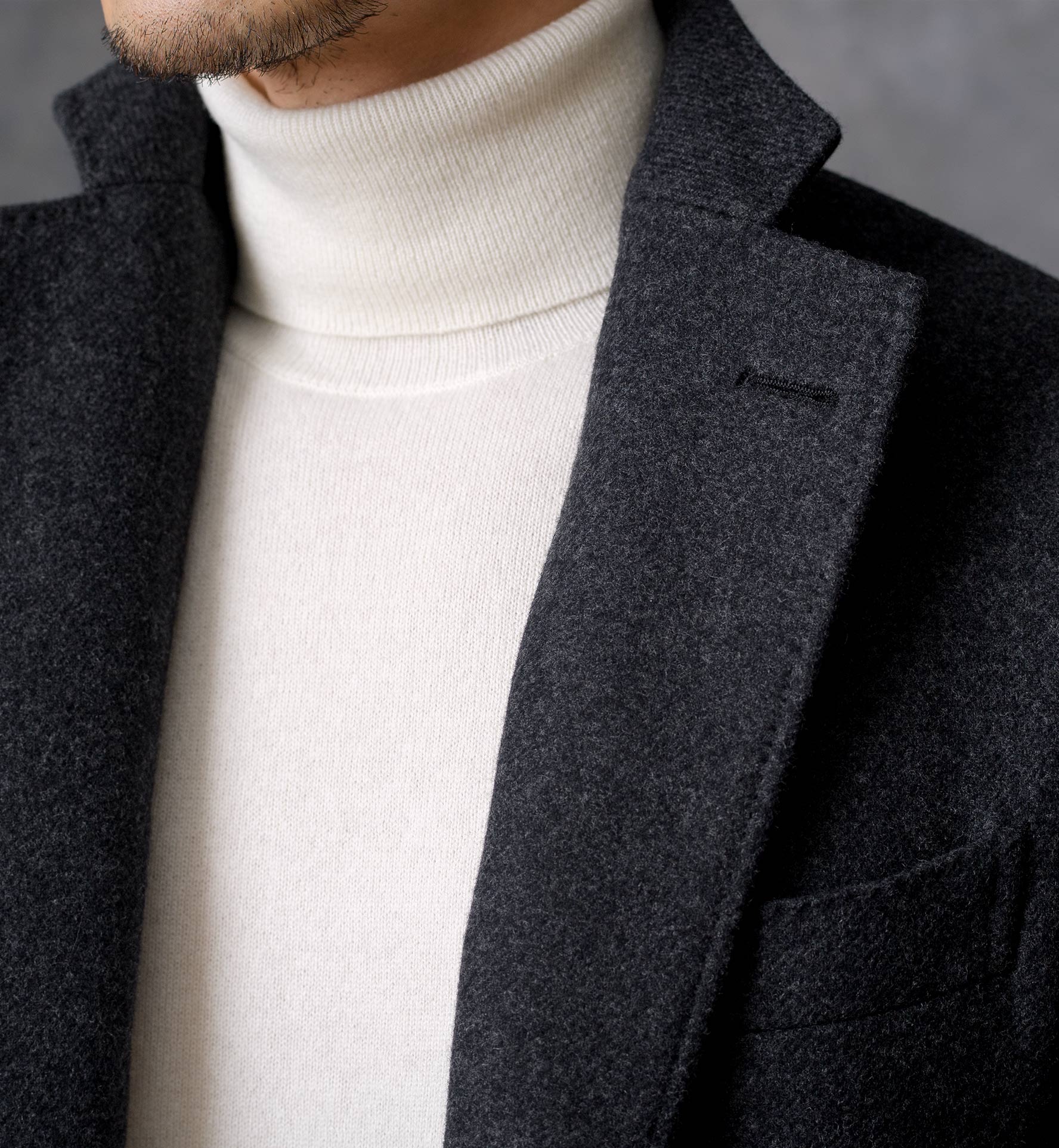 Bowery Charcoal Wool Unstructured Coat by Proper Cloth