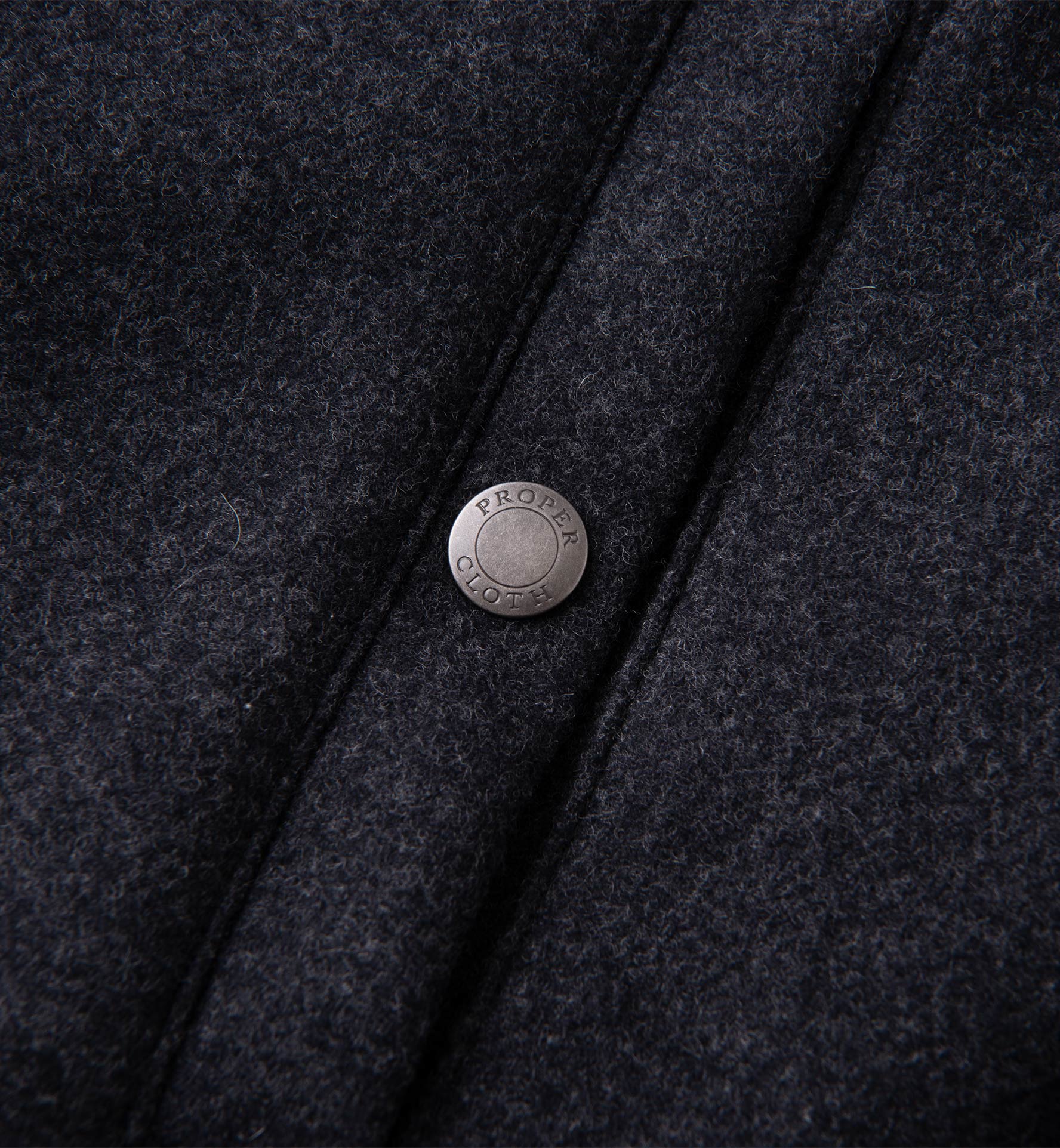 Biella Grey Wool Shearling Collar Flight Jacket by Proper Cloth