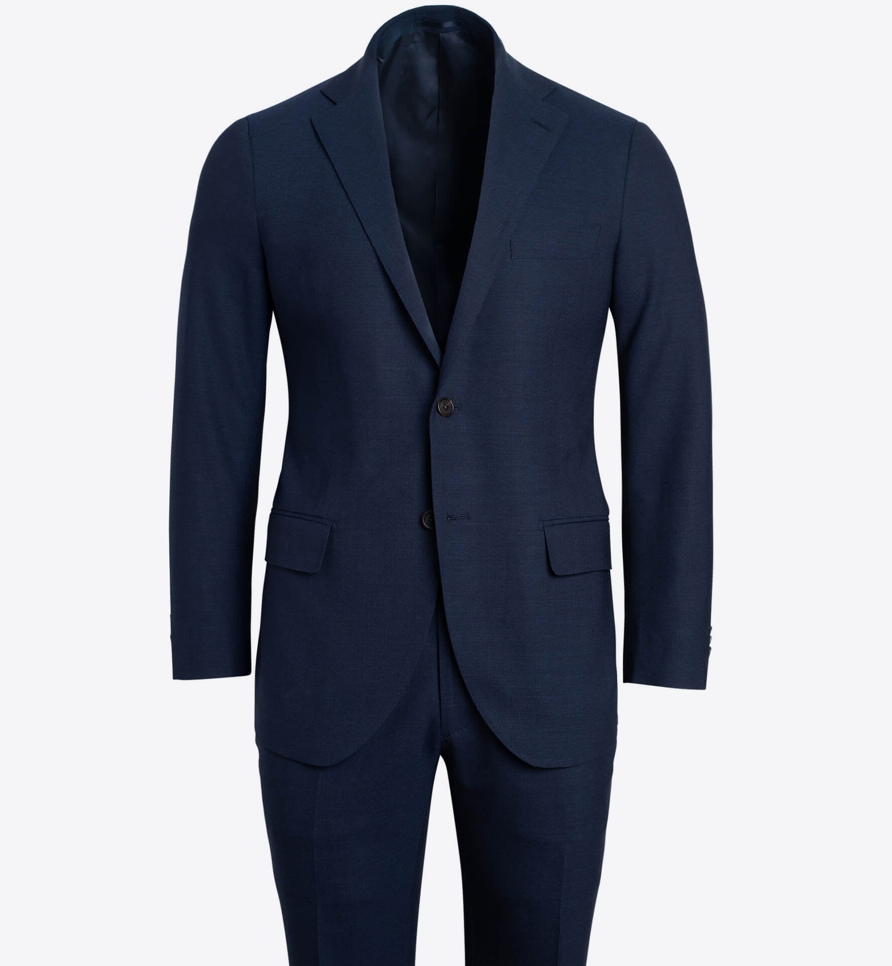 Allen Light Navy Performance Wool Fresco Suit - Custom Fit Tailored ...