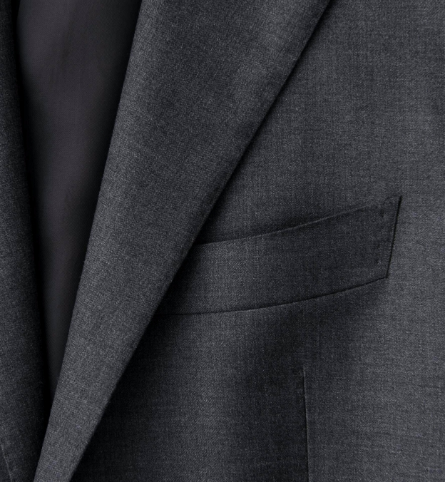 Allen Grey S110s Wool Suit with Cuffed Trouser - Custom Fit Tailored ...