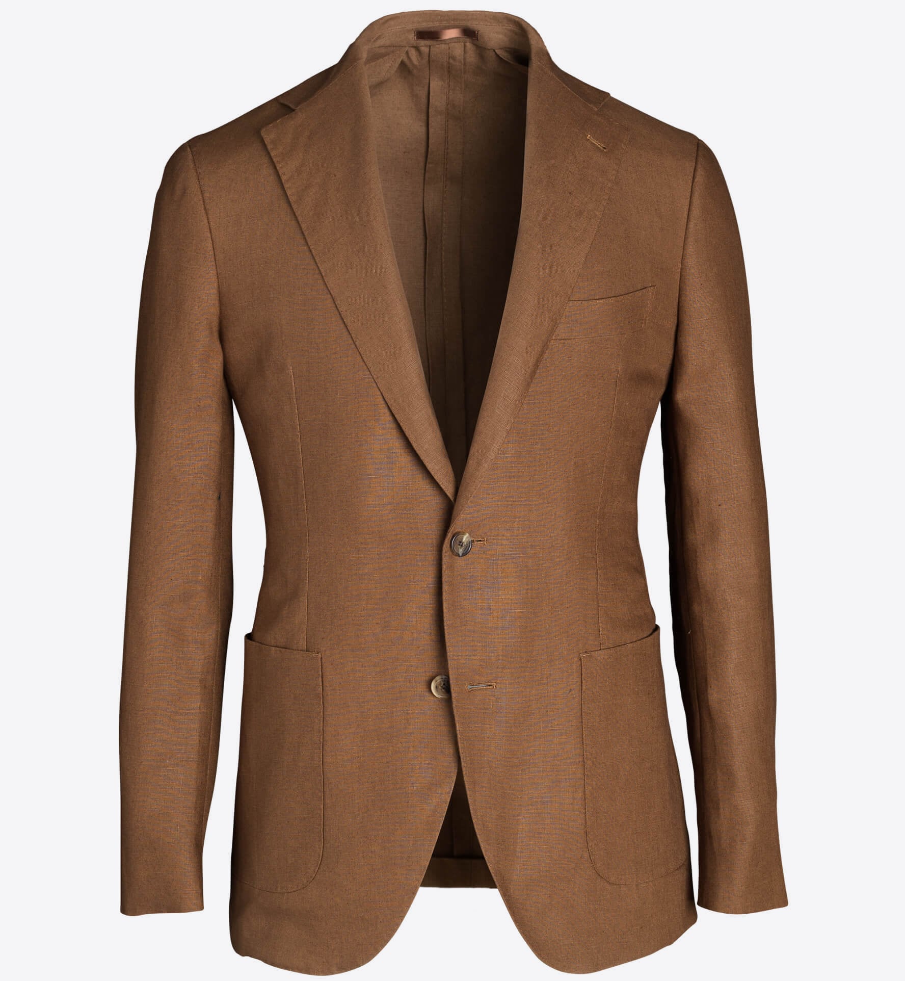 Bedford Tobacco Irish Linen Jacket - Custom Fit Tailored Clothing