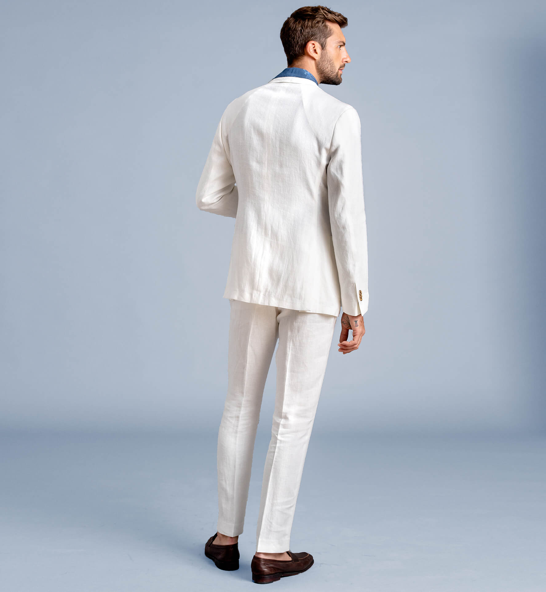Bedford White Irish Linen Suit - Custom Fit Tailored Clothing