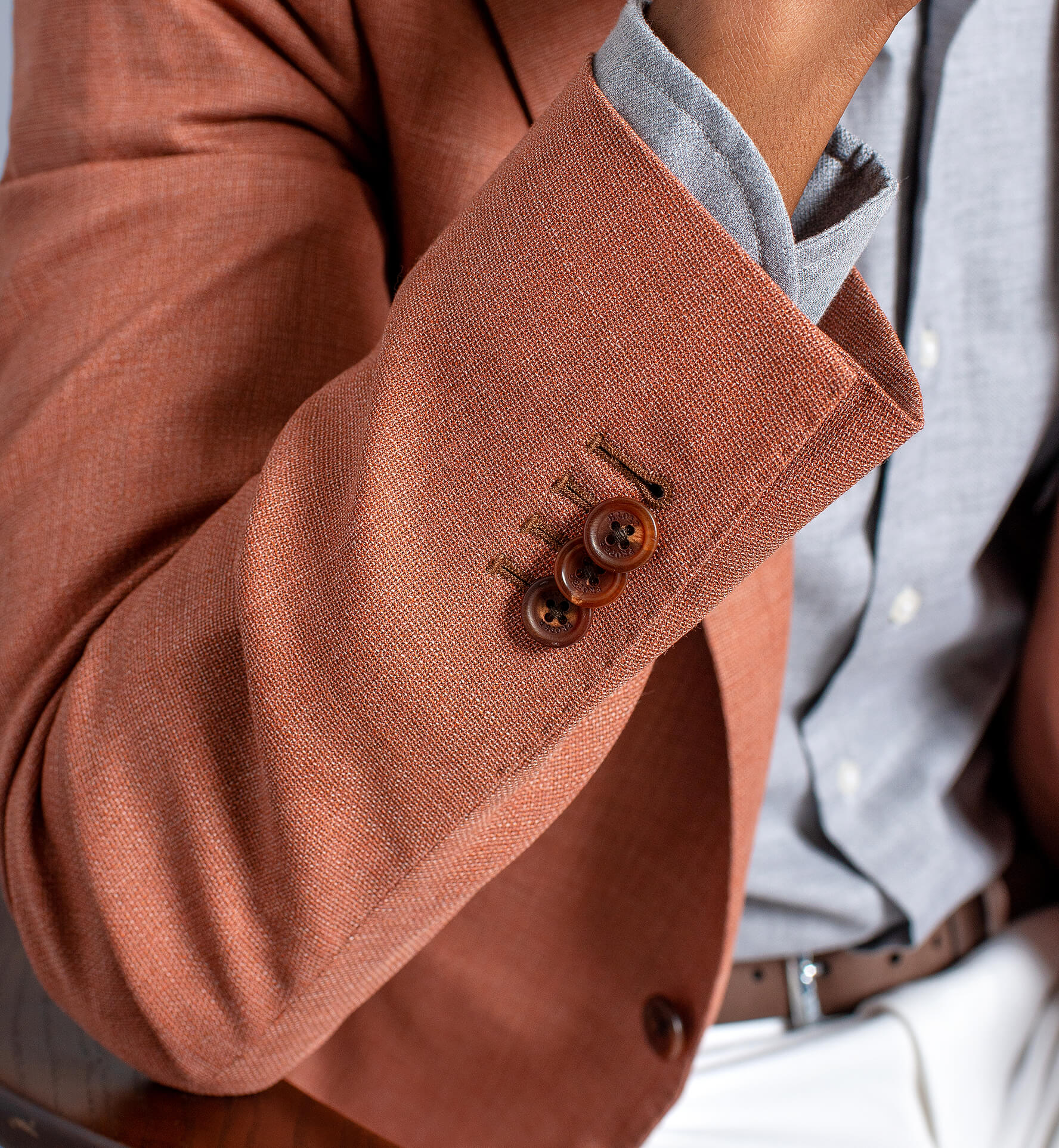 Bedford Terra Cotta Performance Hopsack Jacket - Custom Fit Tailored ...