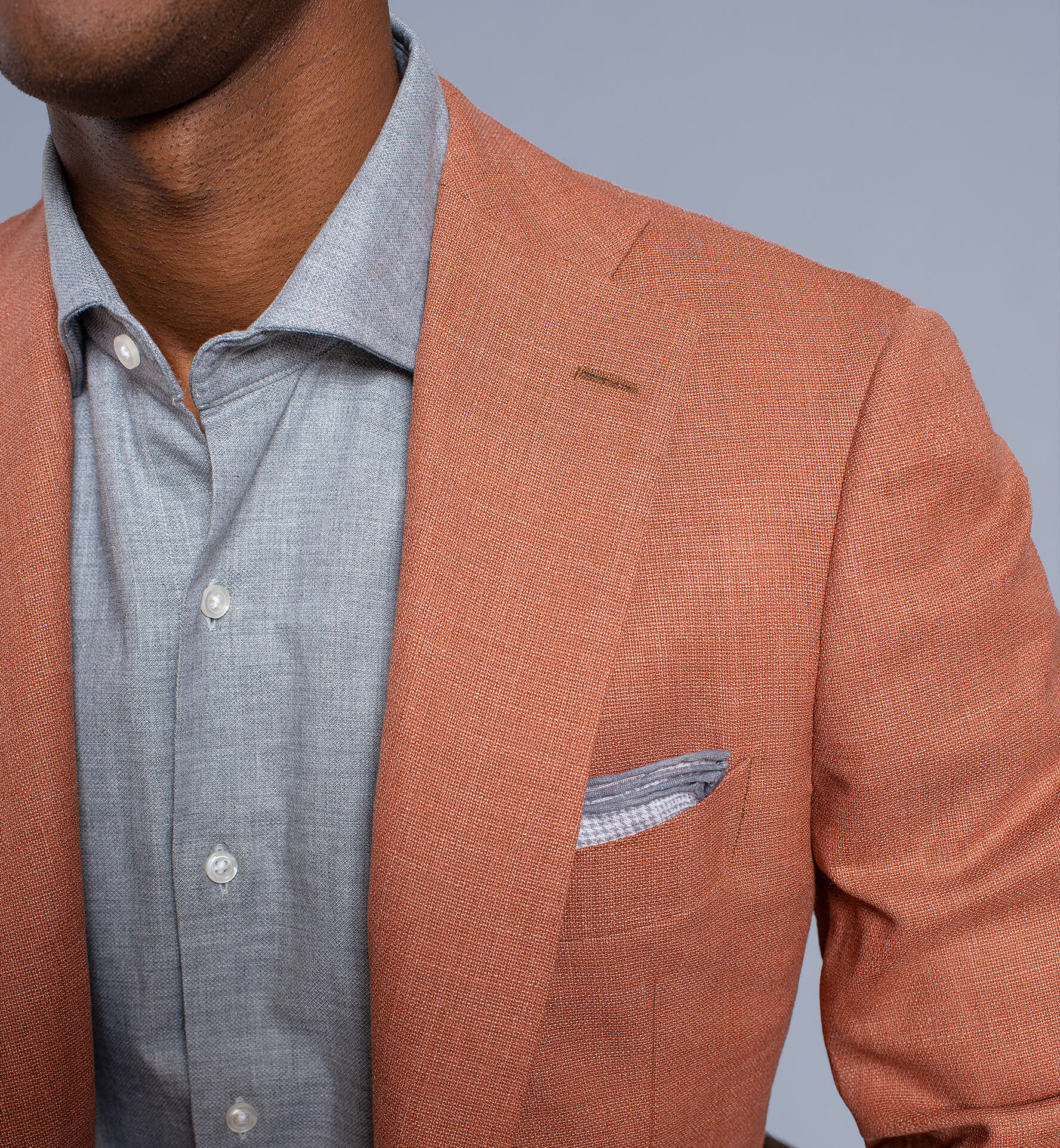 Bedford Terra Cotta Performance Hopsack Jacket - Custom Fit Tailored ...