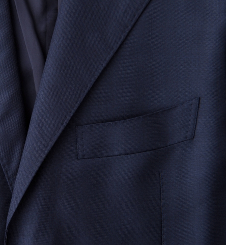 Allen Navy S130s Sharkskin Suit - Custom Fit Tailored Clothing