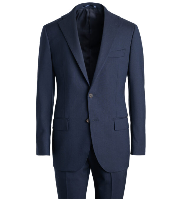 Navy Heavy Fresco Allen Suit - Custom Fit Tailored Clothing