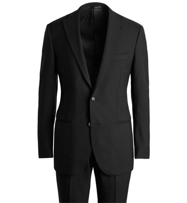 Black Heavy Fresco Allen Suit - Custom Fit Tailored Clothing