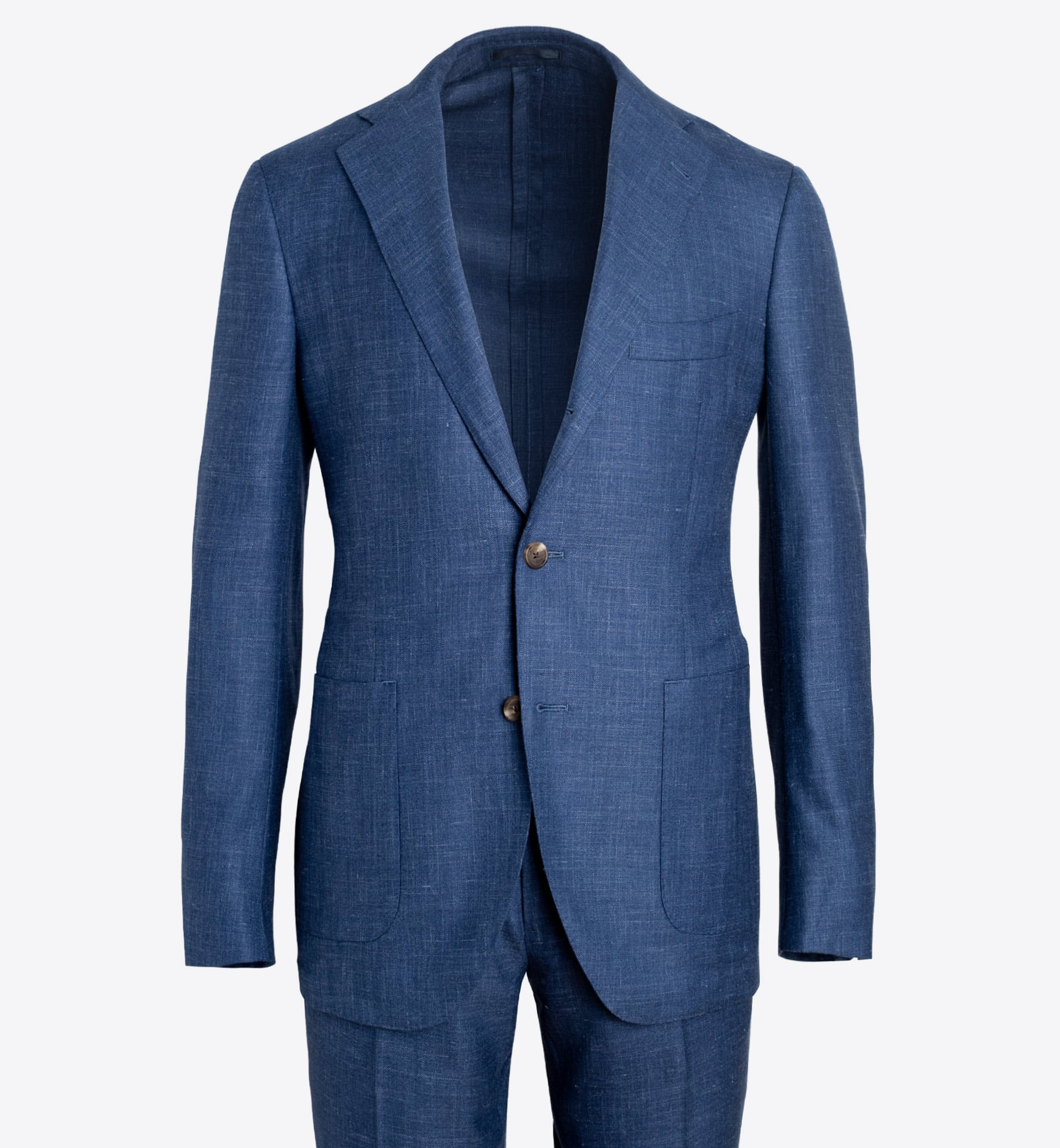 Bedford Royal Blue Wool Silk and Linen Suit - Custom Fit Tailored Clothing