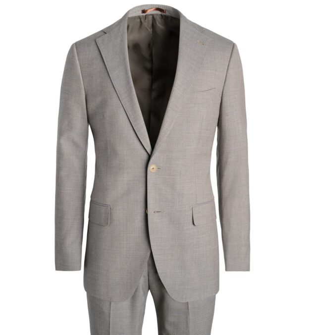 Drago Taupe Tropical Wool S130s Allen Suit - Custom Fit Tailored Clothing