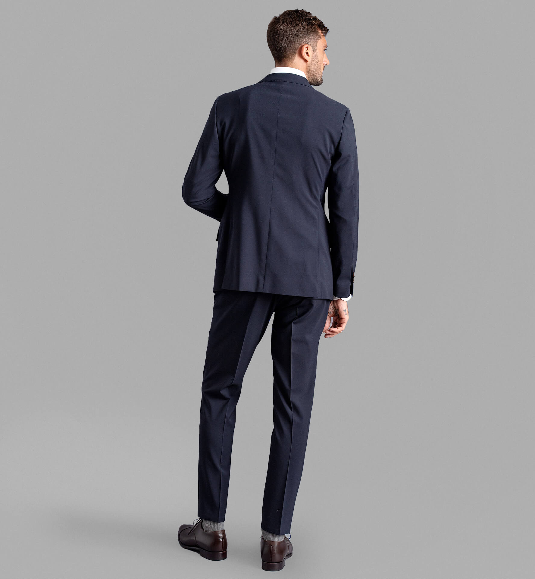 Allen Navy Stretch Wool Suit - Custom Fit Tailored Clothing