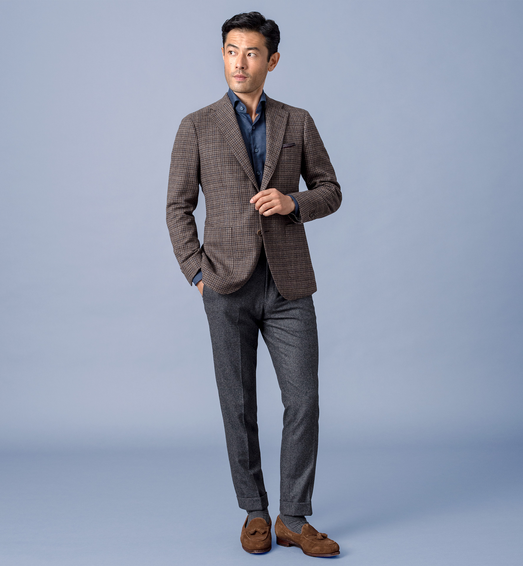 Bedford Brown Gun Check Jacket - Custom Fit Tailored Clothing