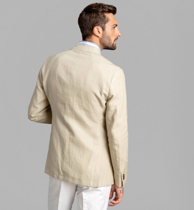 Bedford Beige Irish Linen Jacket - Custom Fit Tailored Clothing