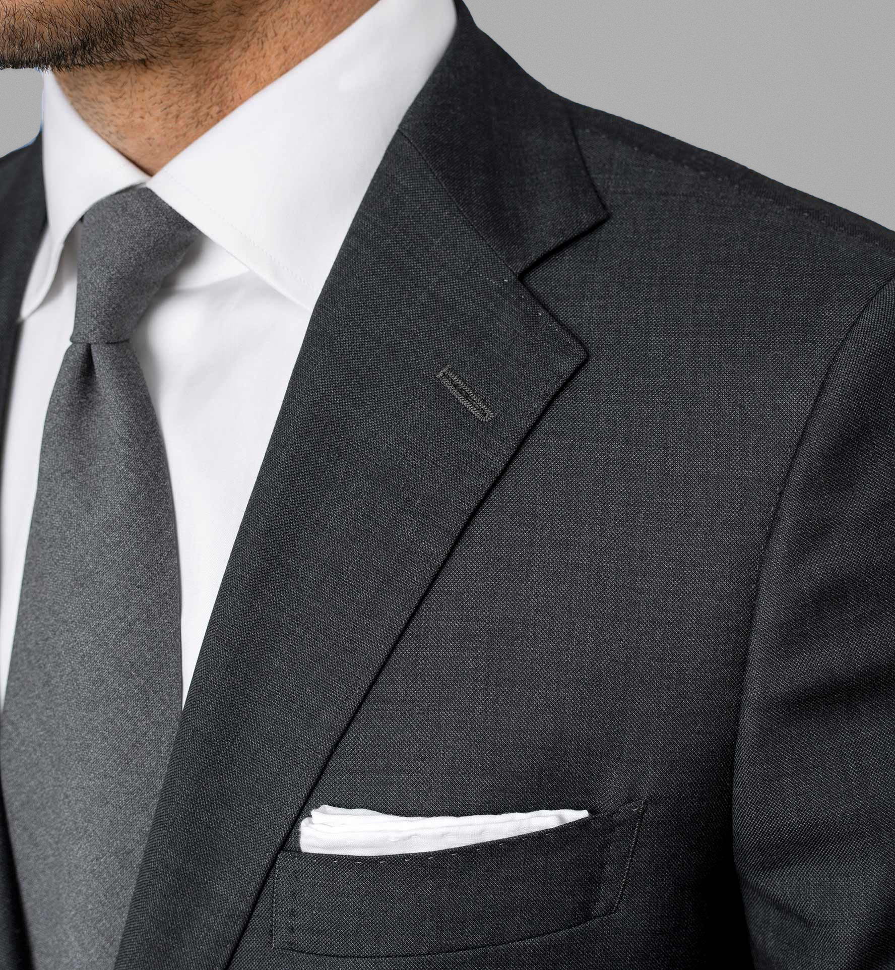 Allen Grey Wool Suit - Custom Fit Tailored Clothing