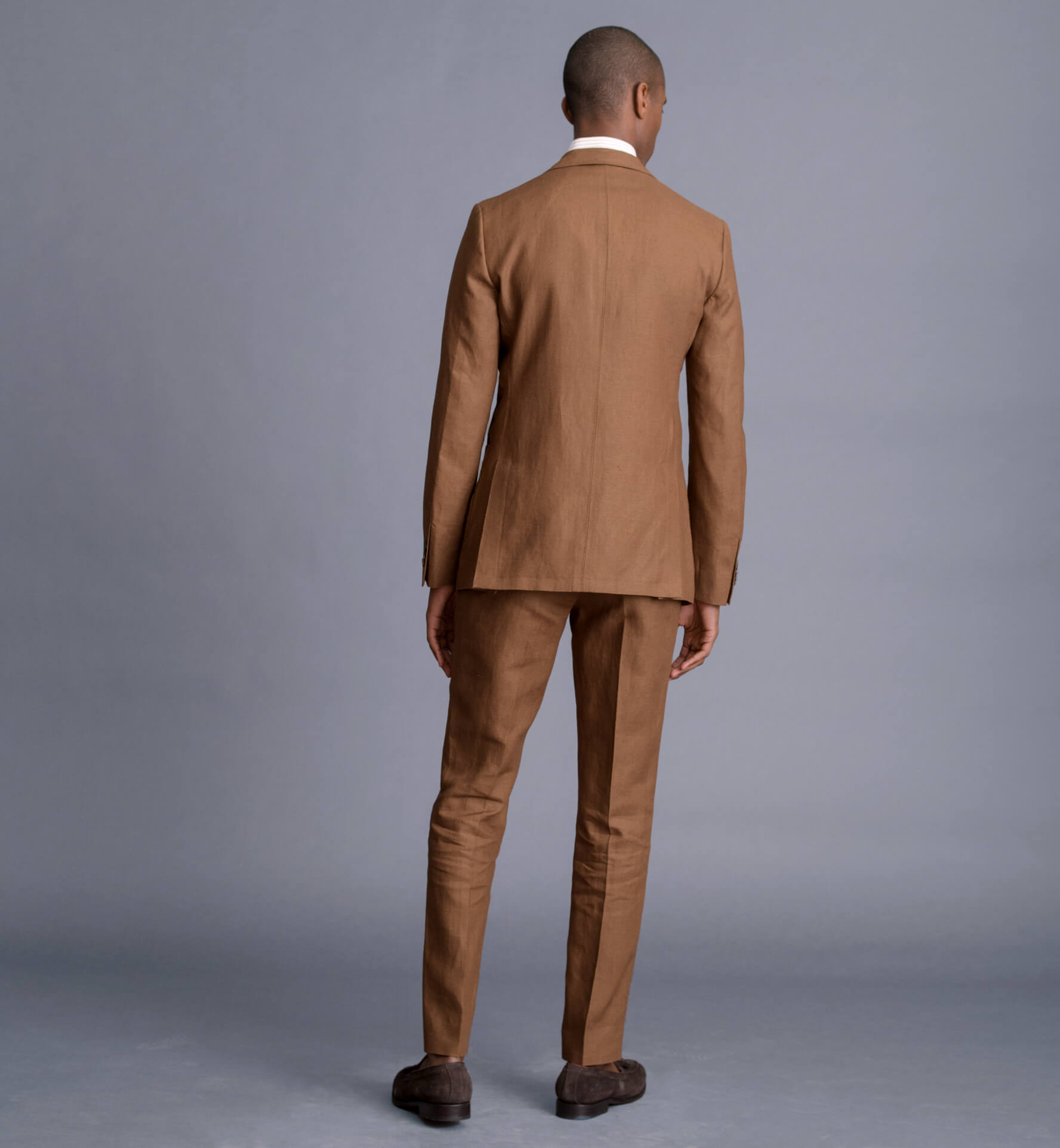 Bedford Tobacco Irish Linen Suit - Custom Fit Tailored Clothing