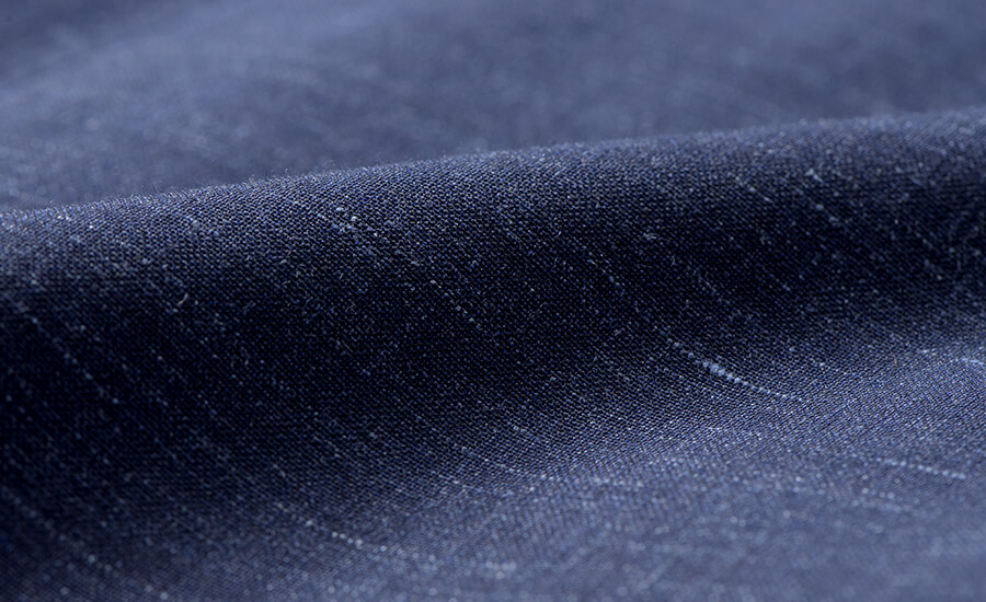 Allen Blue Wool Silk and Linen Dress Pant - Custom Fit Tailored Clothing