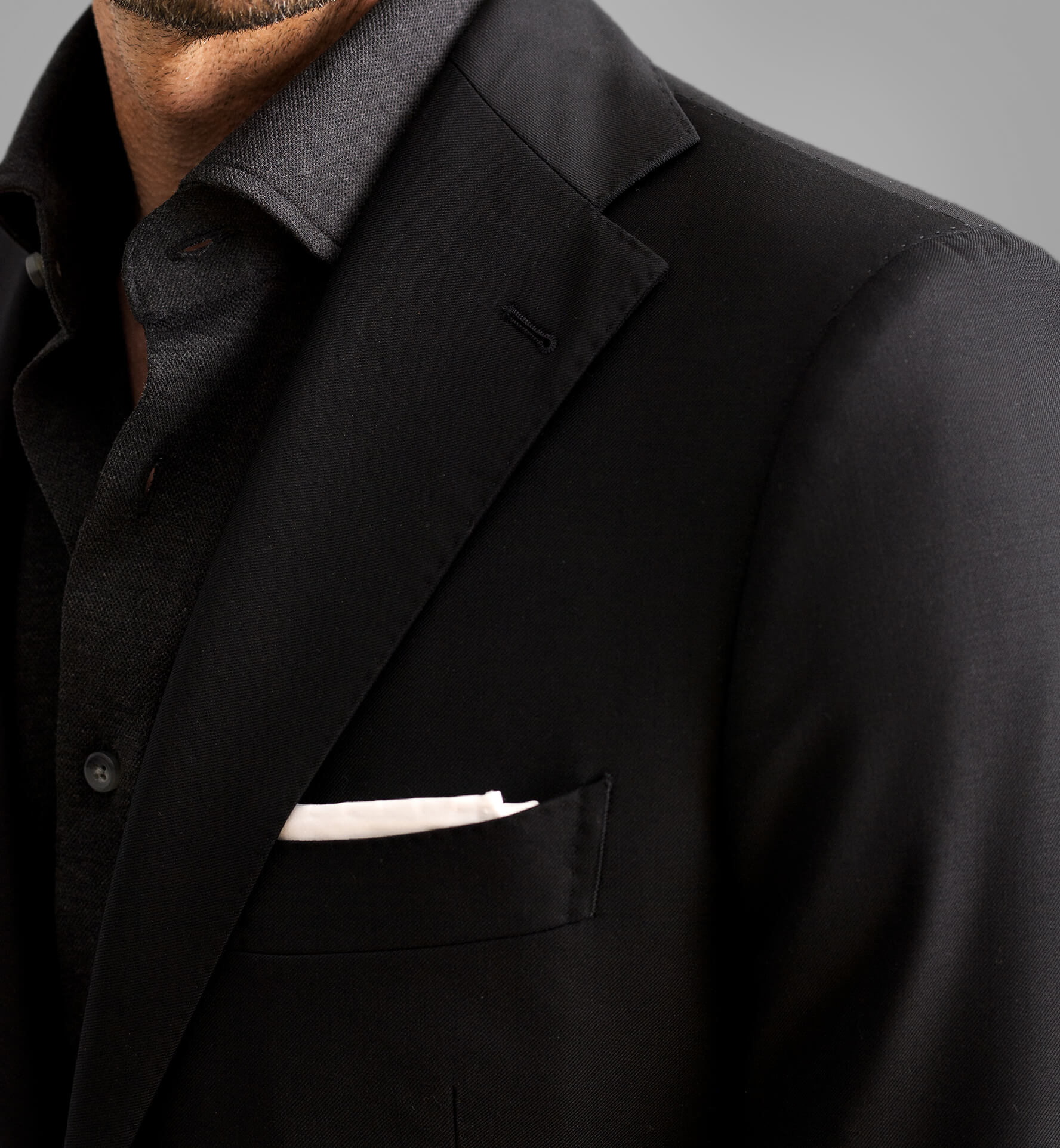 Allen Black Wool Suit - Custom Fit Tailored Clothing