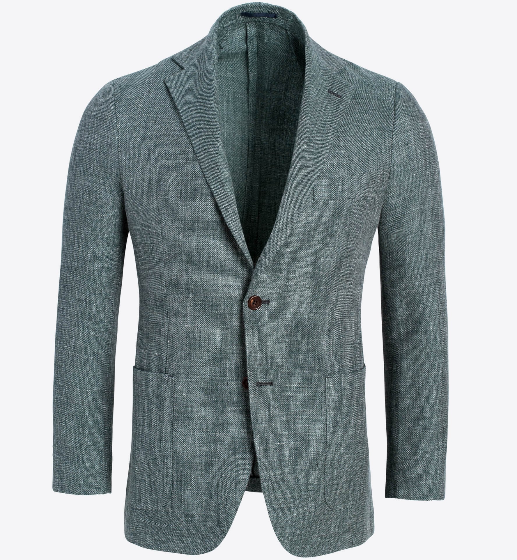 Bedford Faded Sage Linen and Wool Hopsack Jacket - Custom Fit Tailored ...