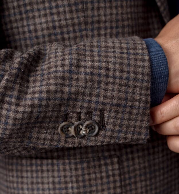 Bedford Brown Gun Check Jacket - Custom Fit Tailored Clothing