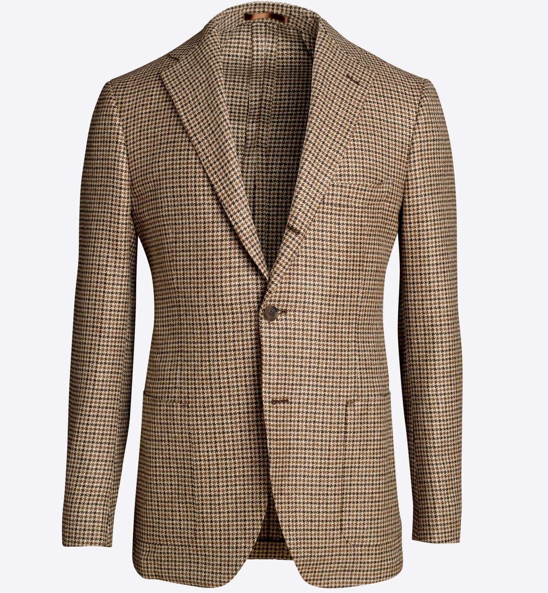 Bedford Brown Gun Check Summer Blend Jacket - Custom Fit Tailored Clothing