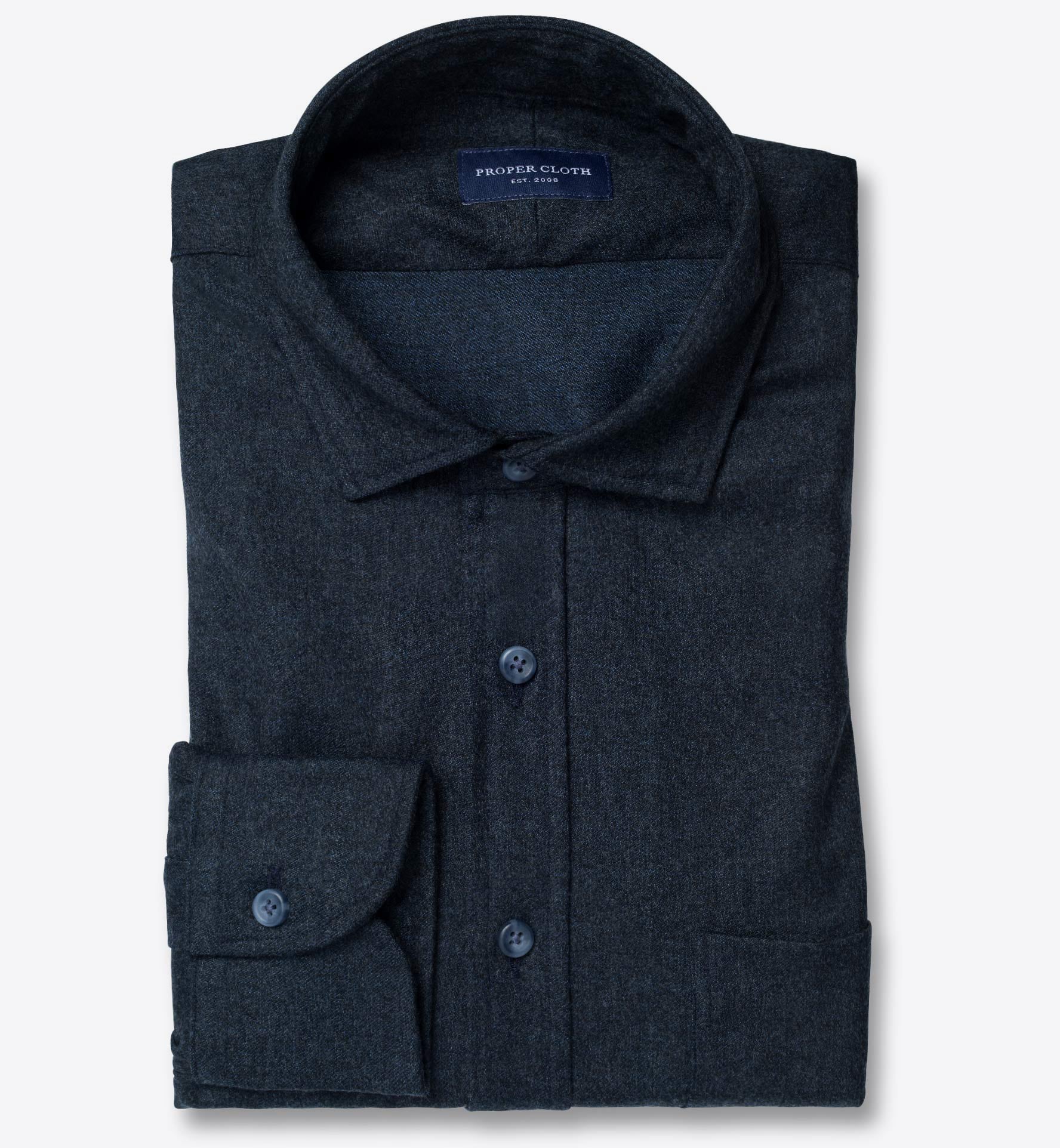 Reda Slate Melange Merino Wool Flannel by Proper Cloth