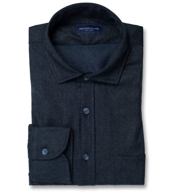 Reda Slate Melange Merino Wool Flannel by Proper Cloth