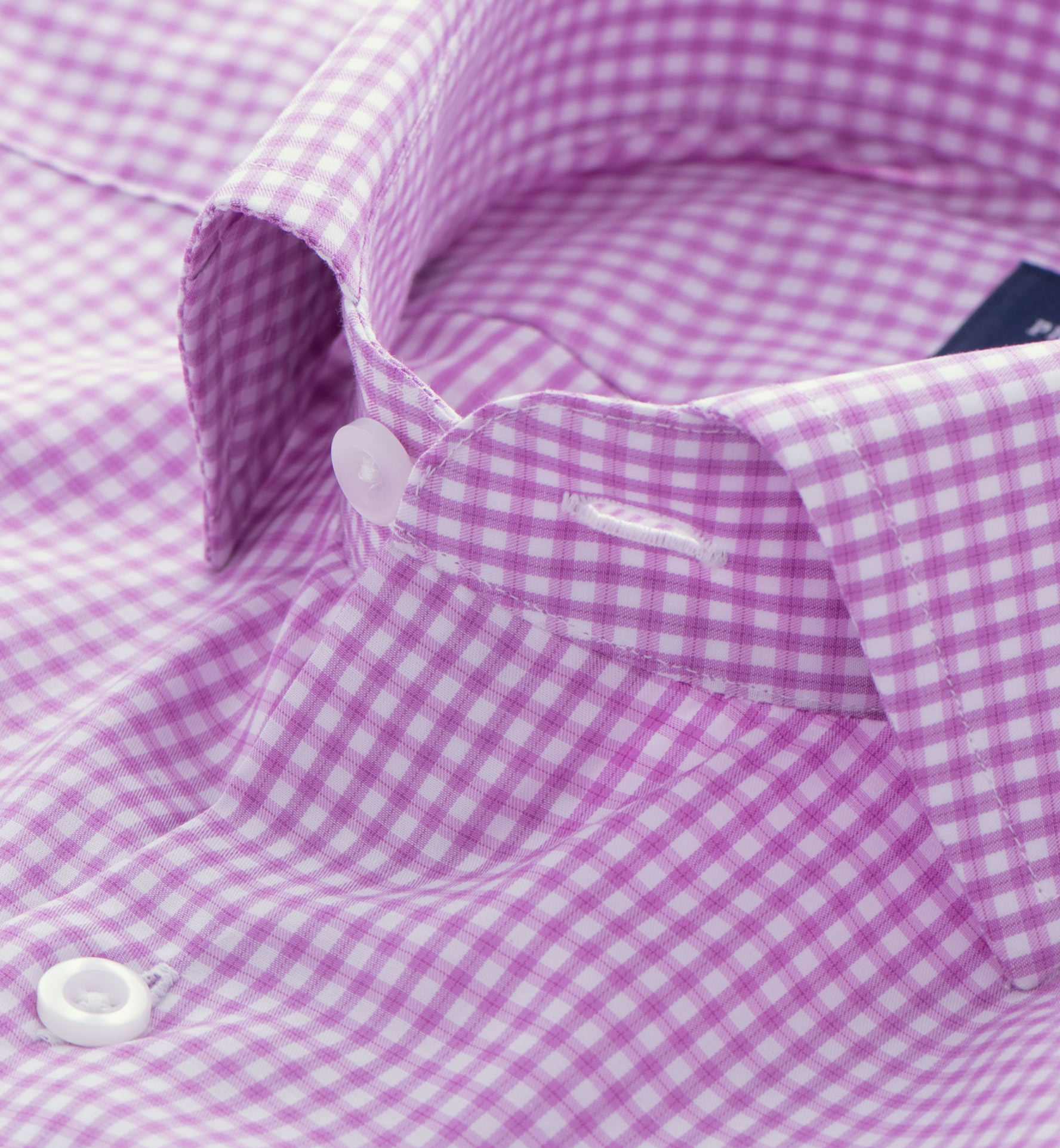 Charles Light Pink Small Check Fitted Dress Shirt by Proper Cloth