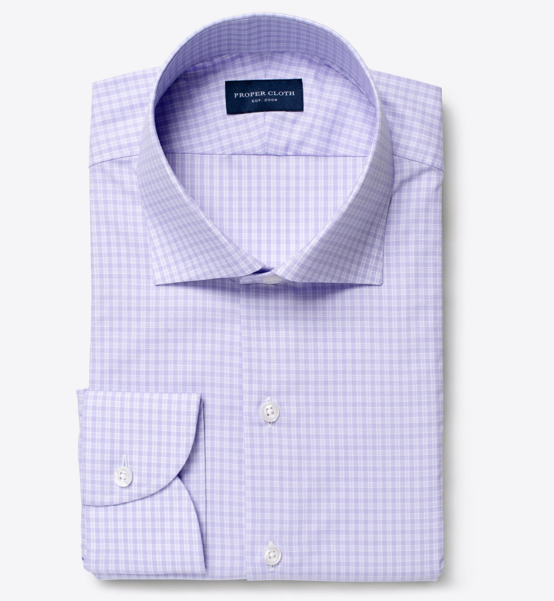 Chambers Lavender Check Men's Dress Shirt by Proper Cloth