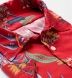 Albini Red Aloha Print Tencel Short Sleeve Shirtby Proper Cloth