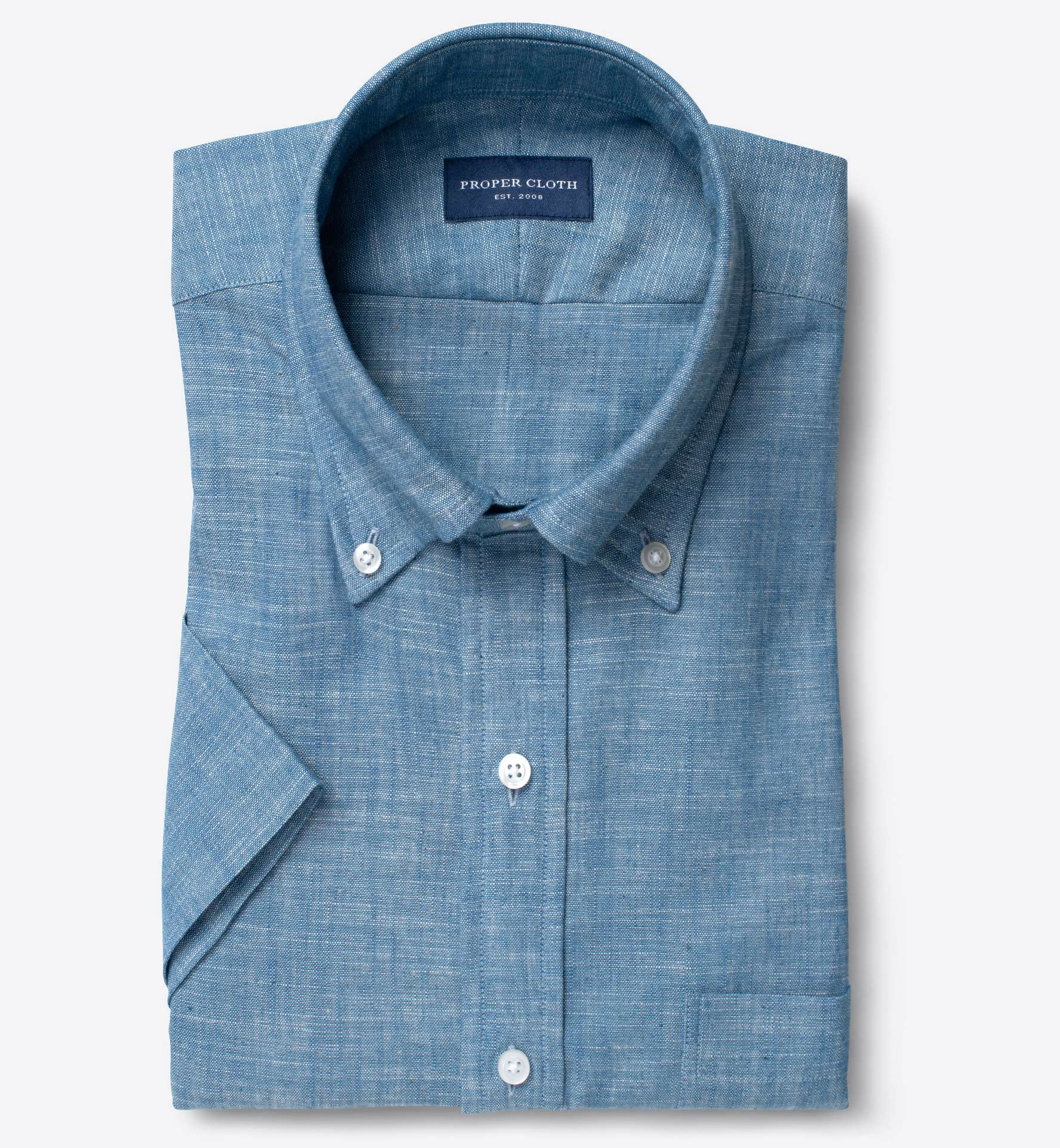 Japanese Light Indigo Slub Chambray Tailor Made Shirt by Proper Cloth