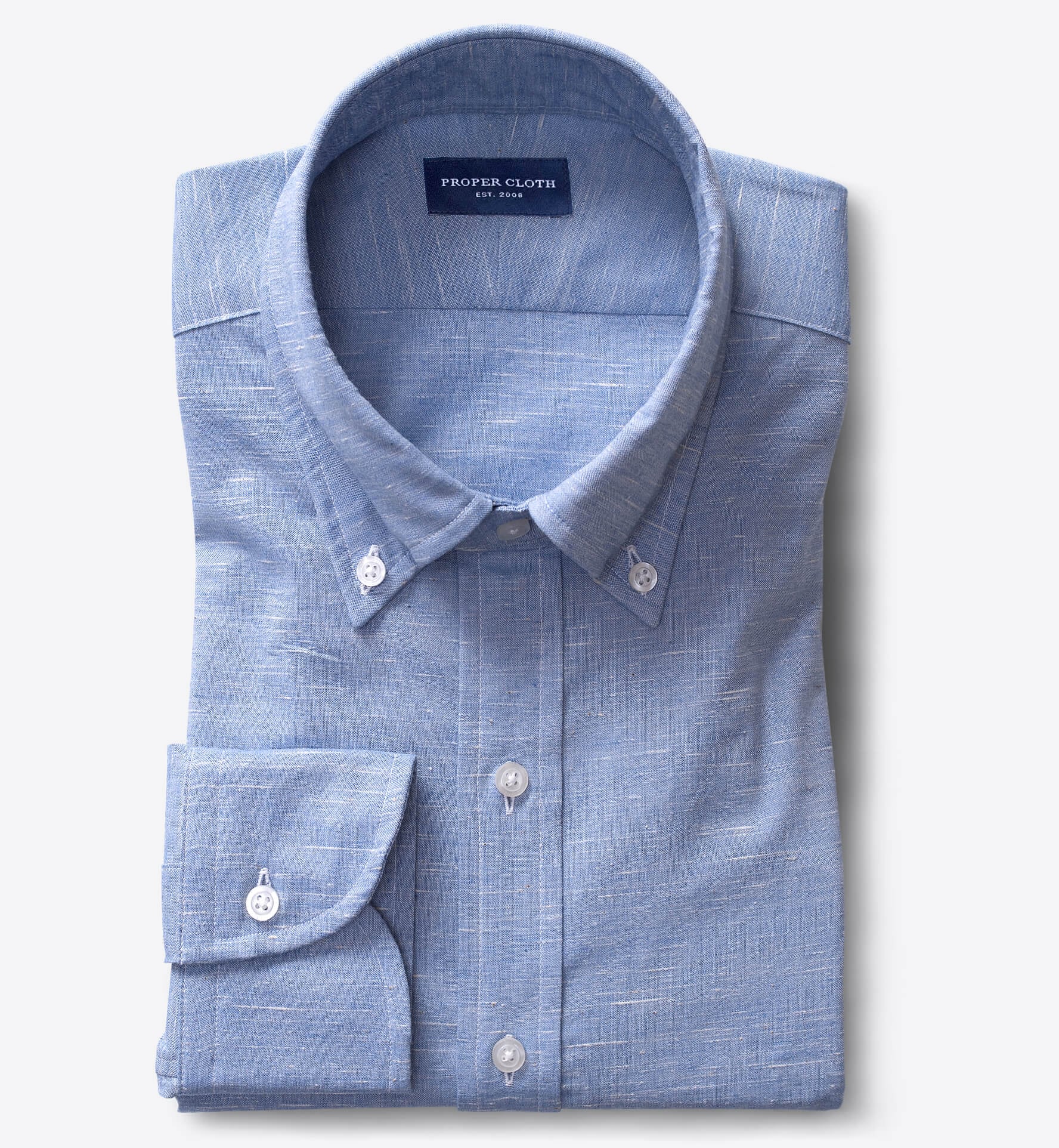 Biella Light Blue Slub Chambray by Proper Cloth