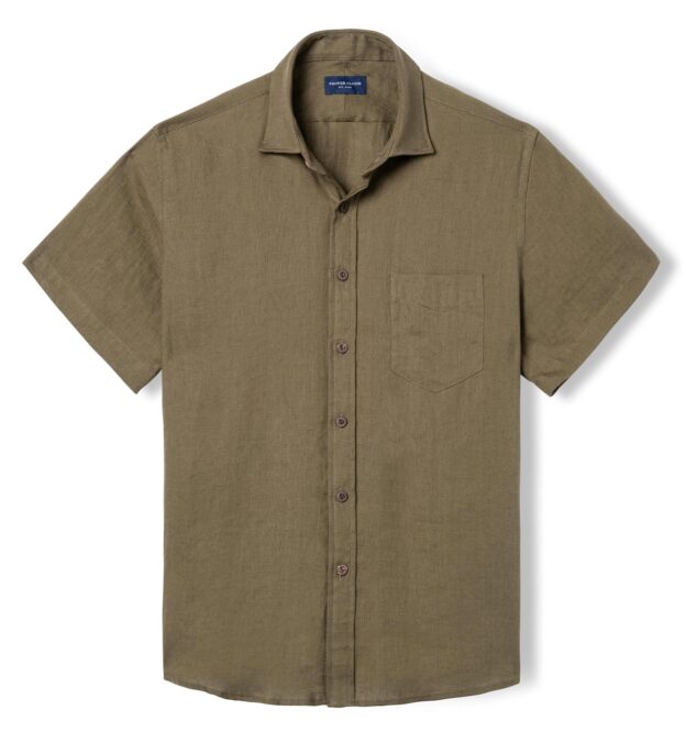 Baird McNutt Olive Irish Linen Shirt by Proper Cloth
