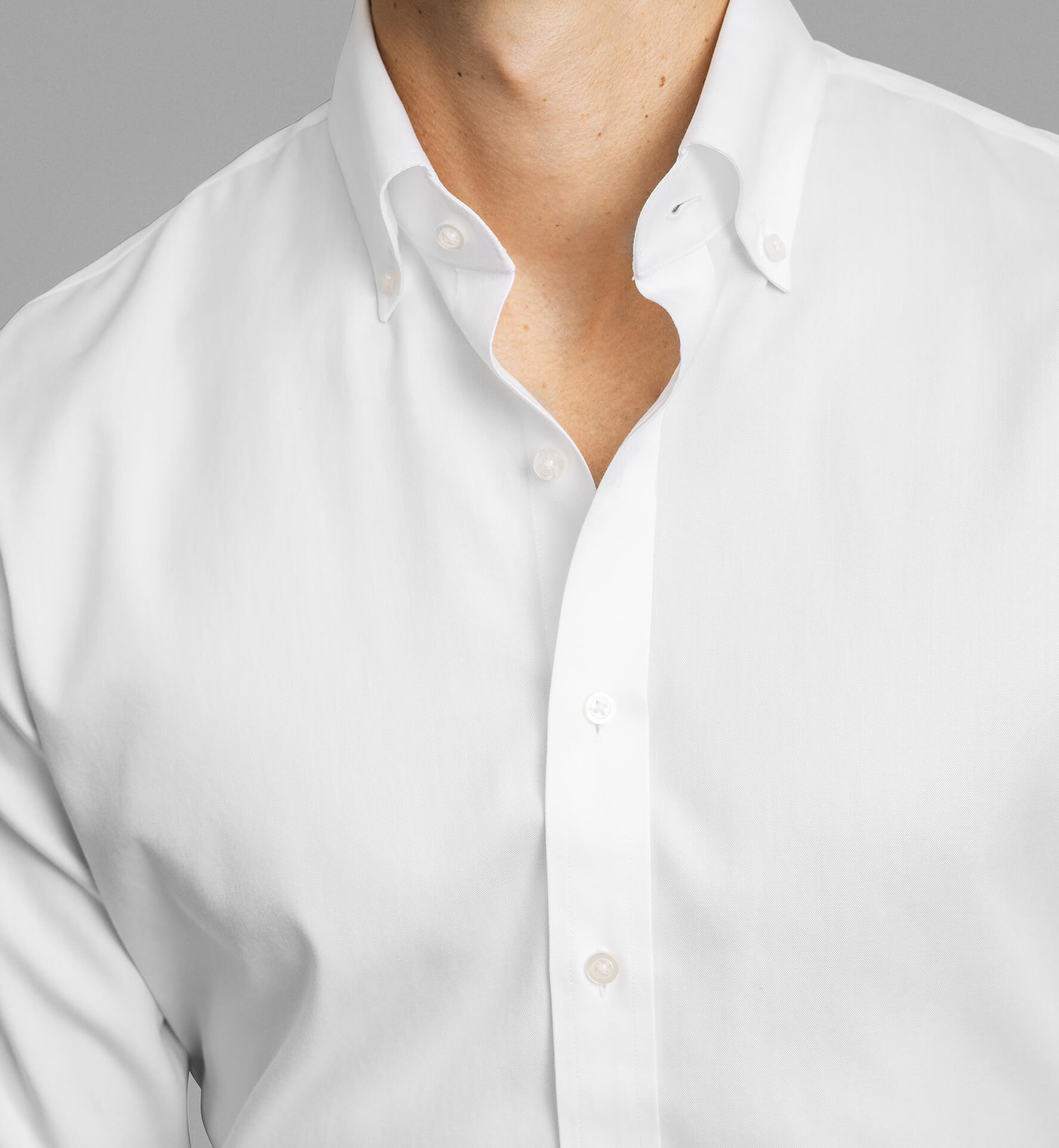 Weston White Pinpoint Custom Dress Shirt by Proper Cloth